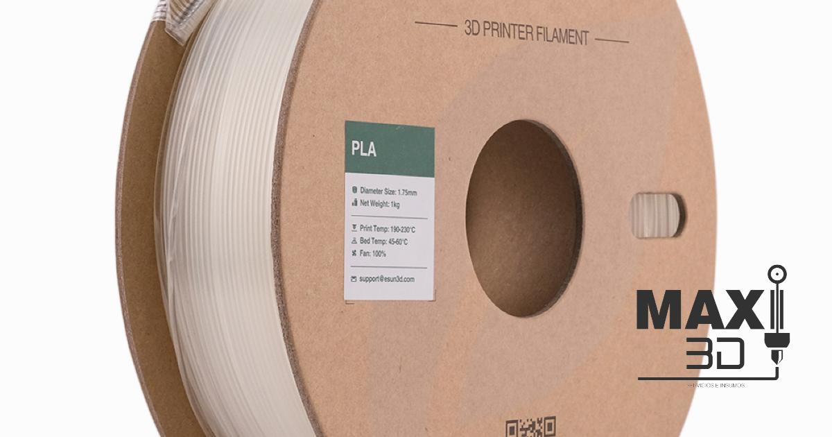 Filamento eSUN PLA Clear - Maxi3D - Filamentos 3D