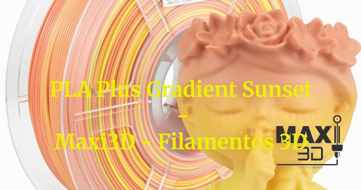 PLA Plus Gradient Sunset - Maxi3D - Filamentos 3D