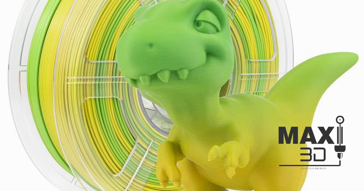 PLA Plus Gradient Yellow Green - Maxi3D - Filamentos 3D