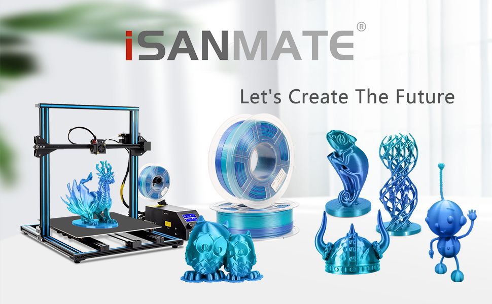 Filamento Silk Gradient Shiny Blue Blue - Isanmate - Maxi3D - Filamentos 3D